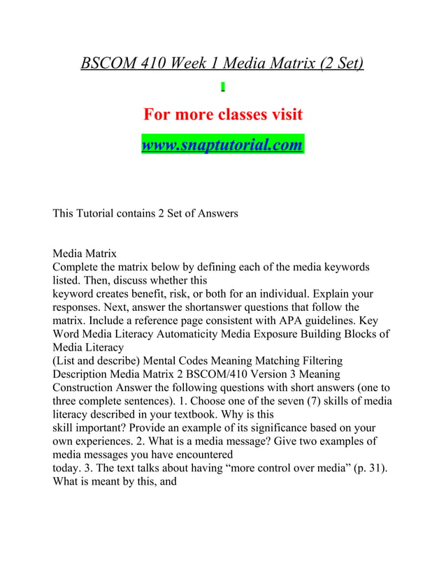 Bscom 410 Education Organization -- snaptutorial.com