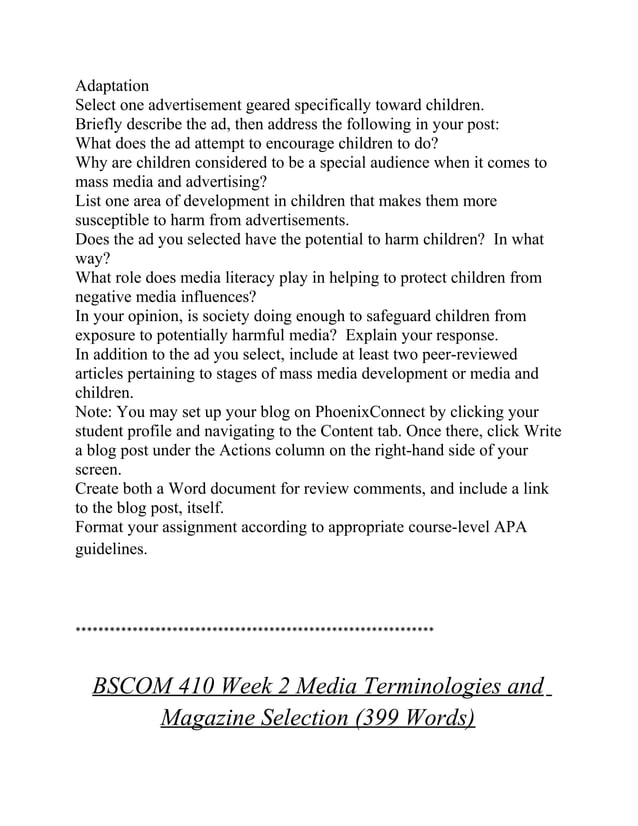 Bscom 410 Education Organization -- snaptutorial.com