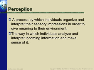 Perception and Decision Making in Organizations | PPT