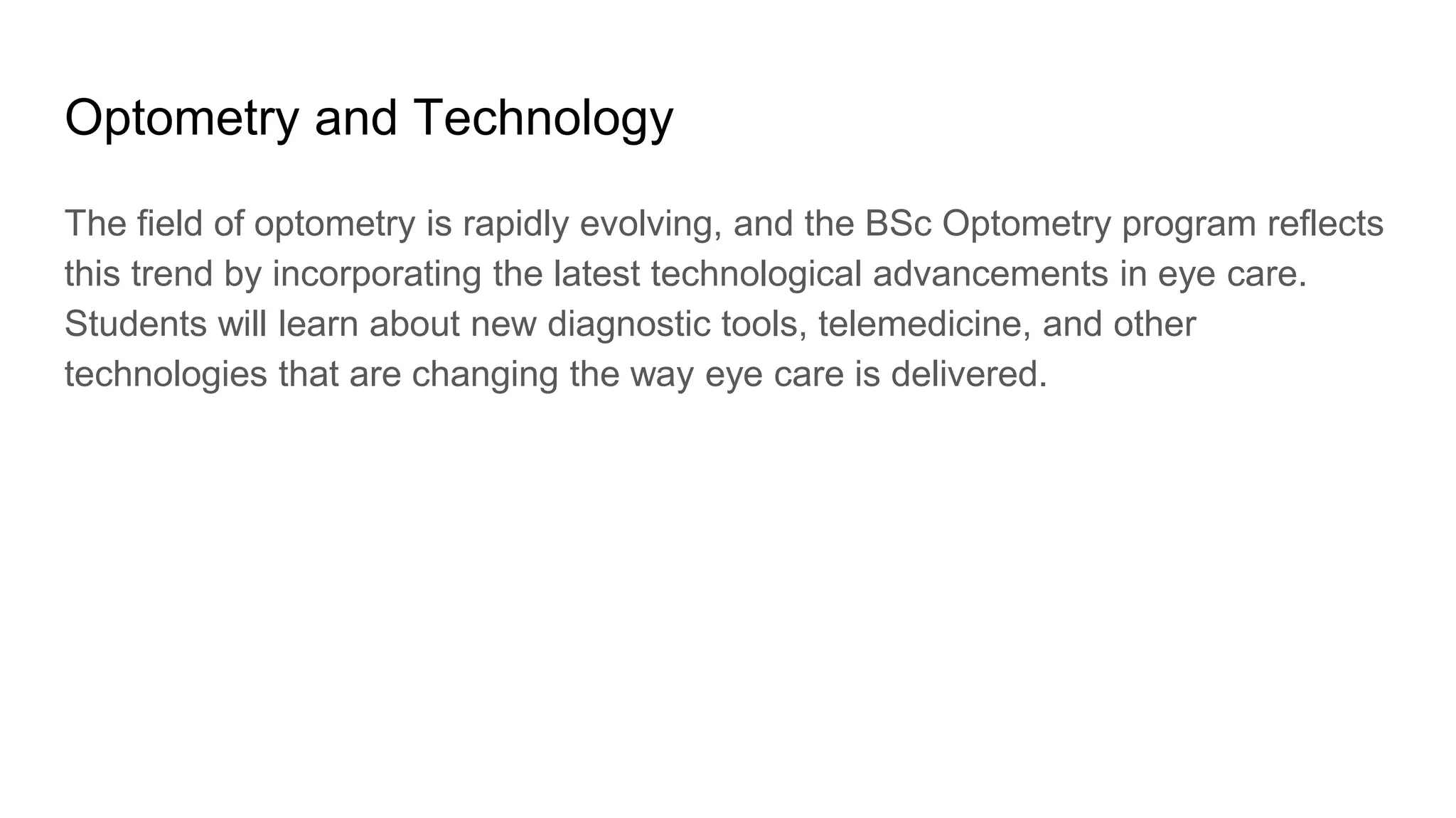 BSc optometry | PPTX
