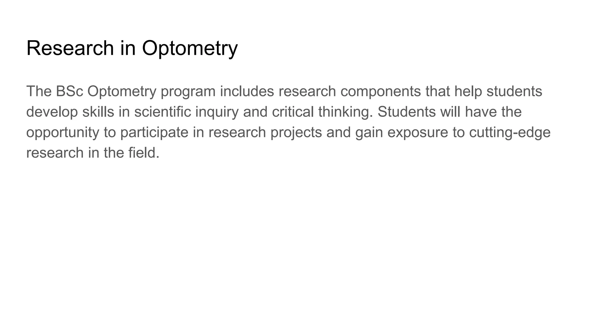 BSc optometry | PPTX
