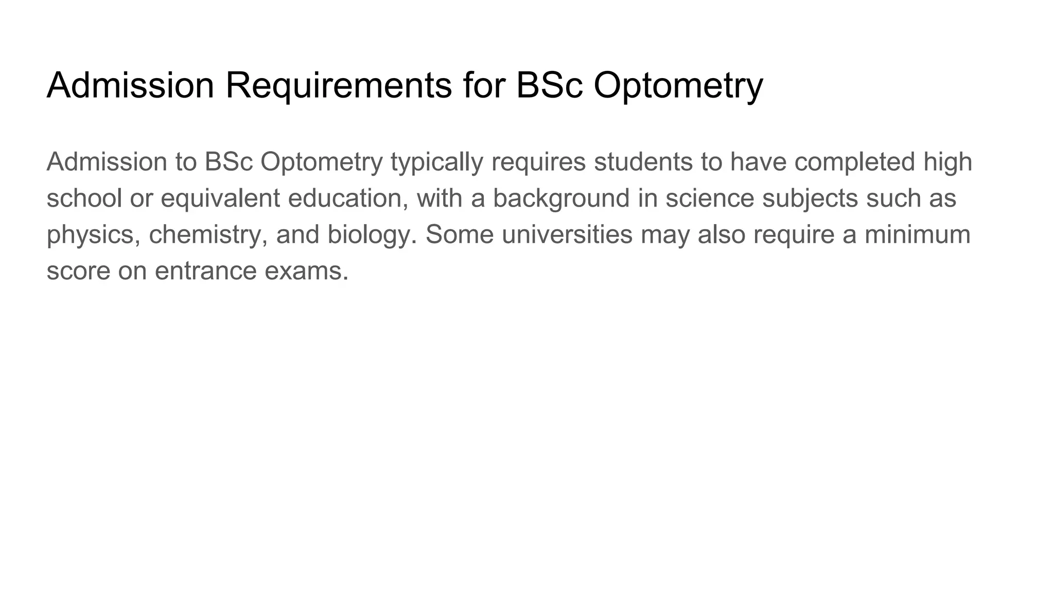 BSc optometry | PPTX