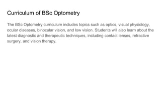BSc optometry | PPTX