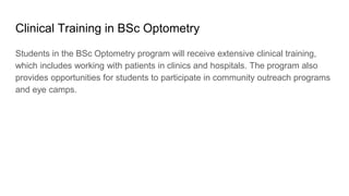 BSc optometry | PPTX