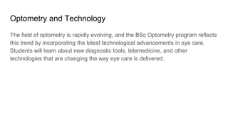 BSc optometry | PPTX