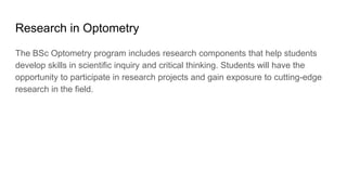 BSc optometry | PPTX