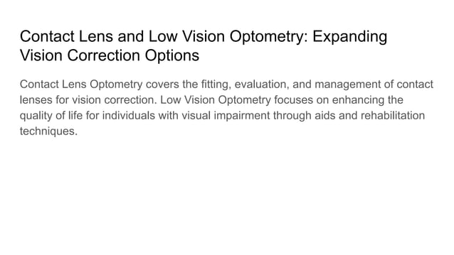 BSc Optometry_ Unveiling the World of Vision Science | PDF | Eye and ...
