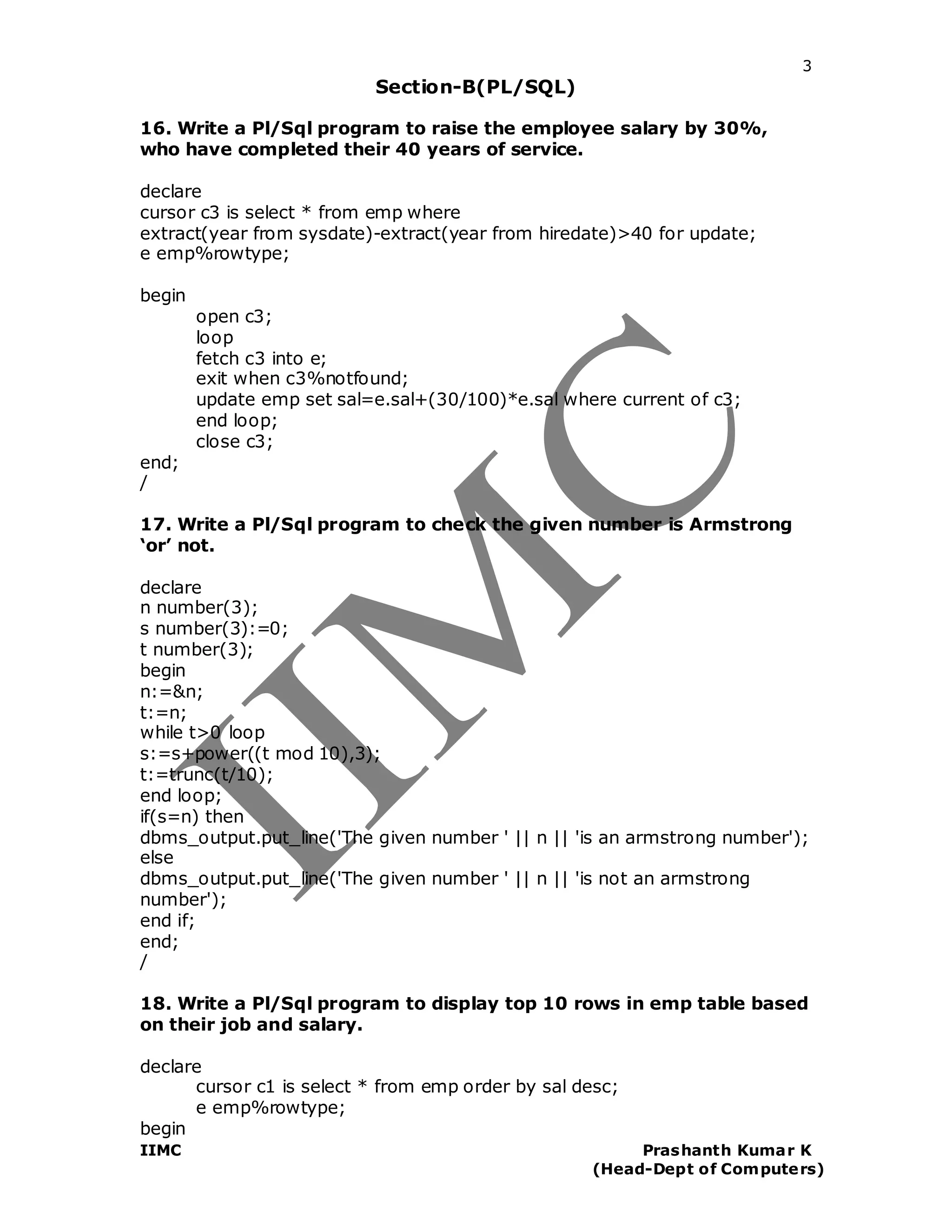 BScPLSQL.pdf | Databases | Computer Software and Applications