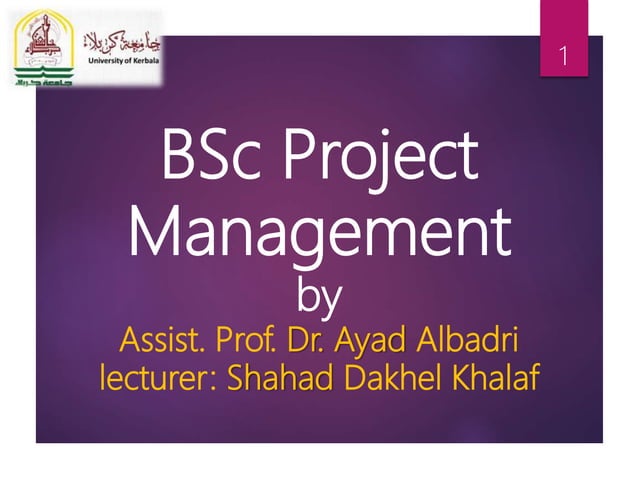 BSc Project Management | PPT