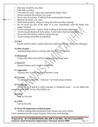 Bsc FOOD PRODUCTION question and answer | PDF