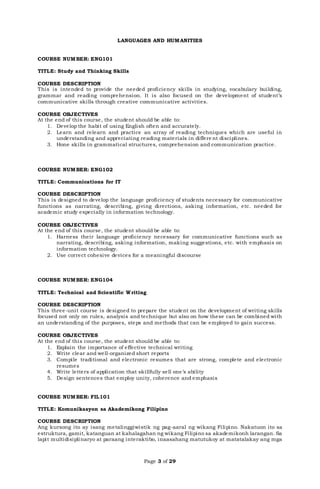 BSCS Course Description | DOCX