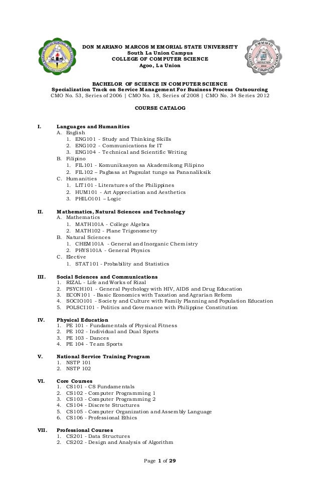 BSCS Course Description