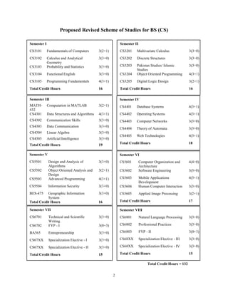 Bs cs course outline | PDF