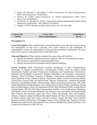 Bs cs course outline | PDF