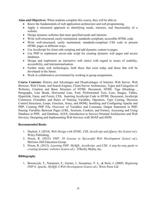 Bs cs course outline | PDF