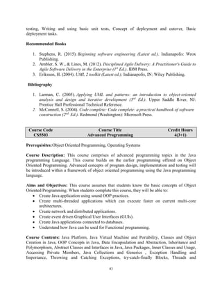 Bs cs course outline | PDF
