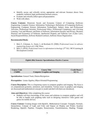 Bs cs course outline | PDF