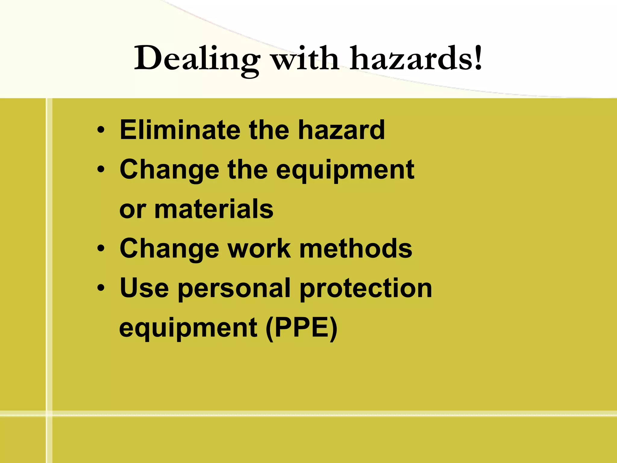 Basic Occupational, Safety and Health | PPT