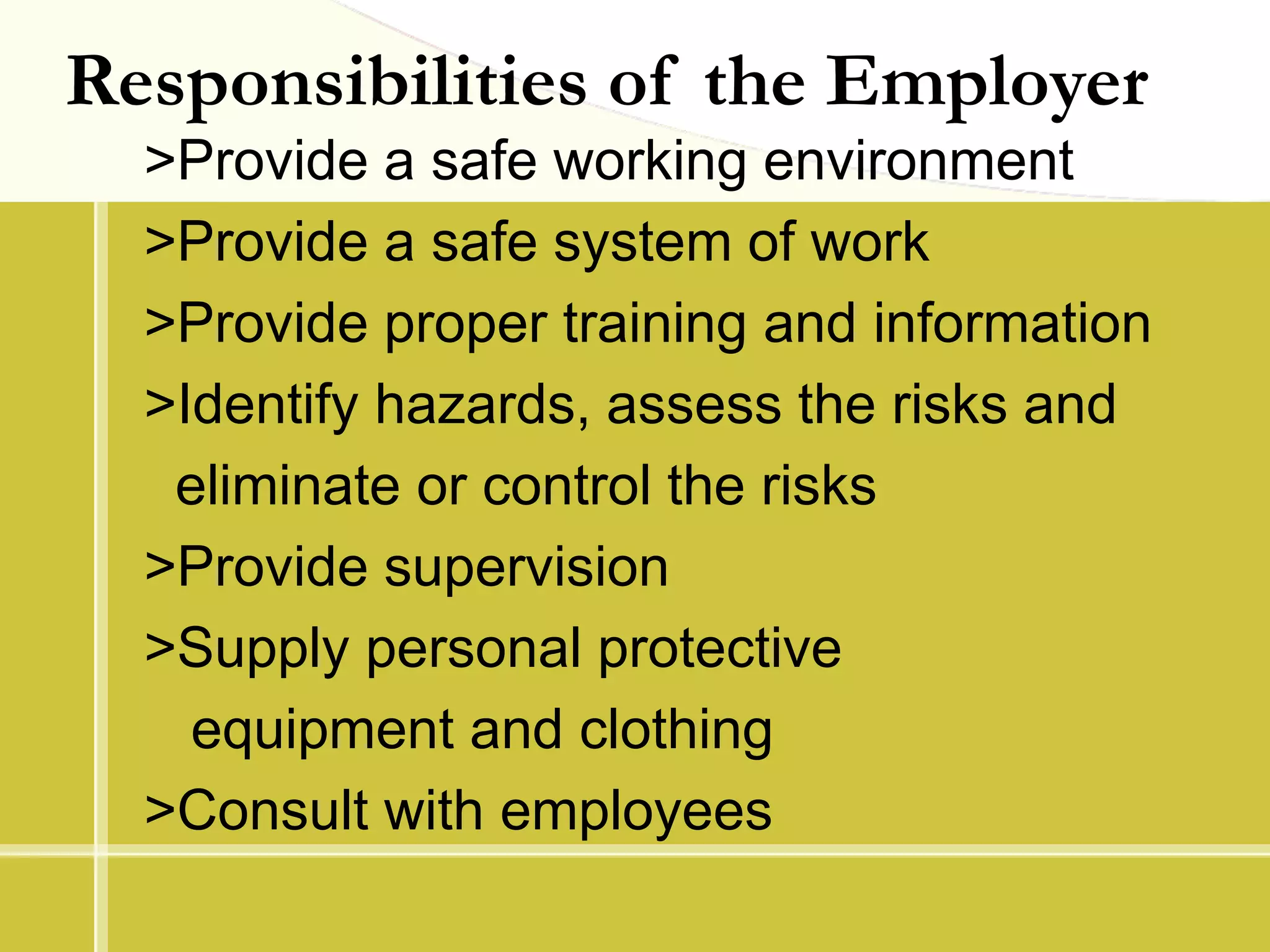 Basic Occupational, Safety and Health | PPT