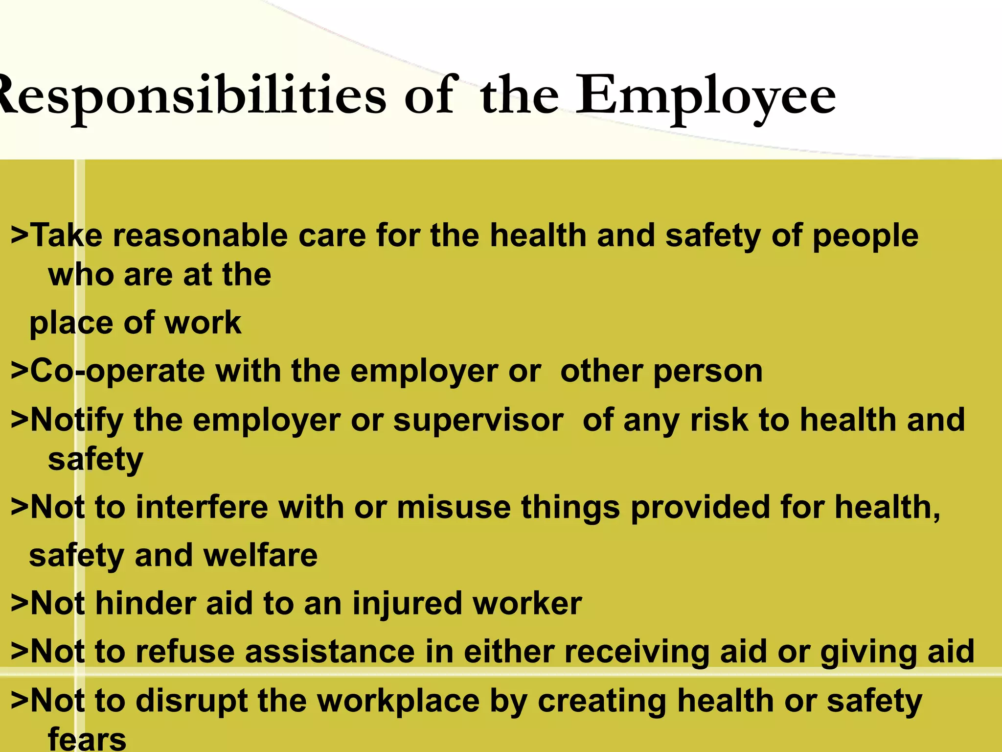 Basic Occupational, Safety and Health | PPT