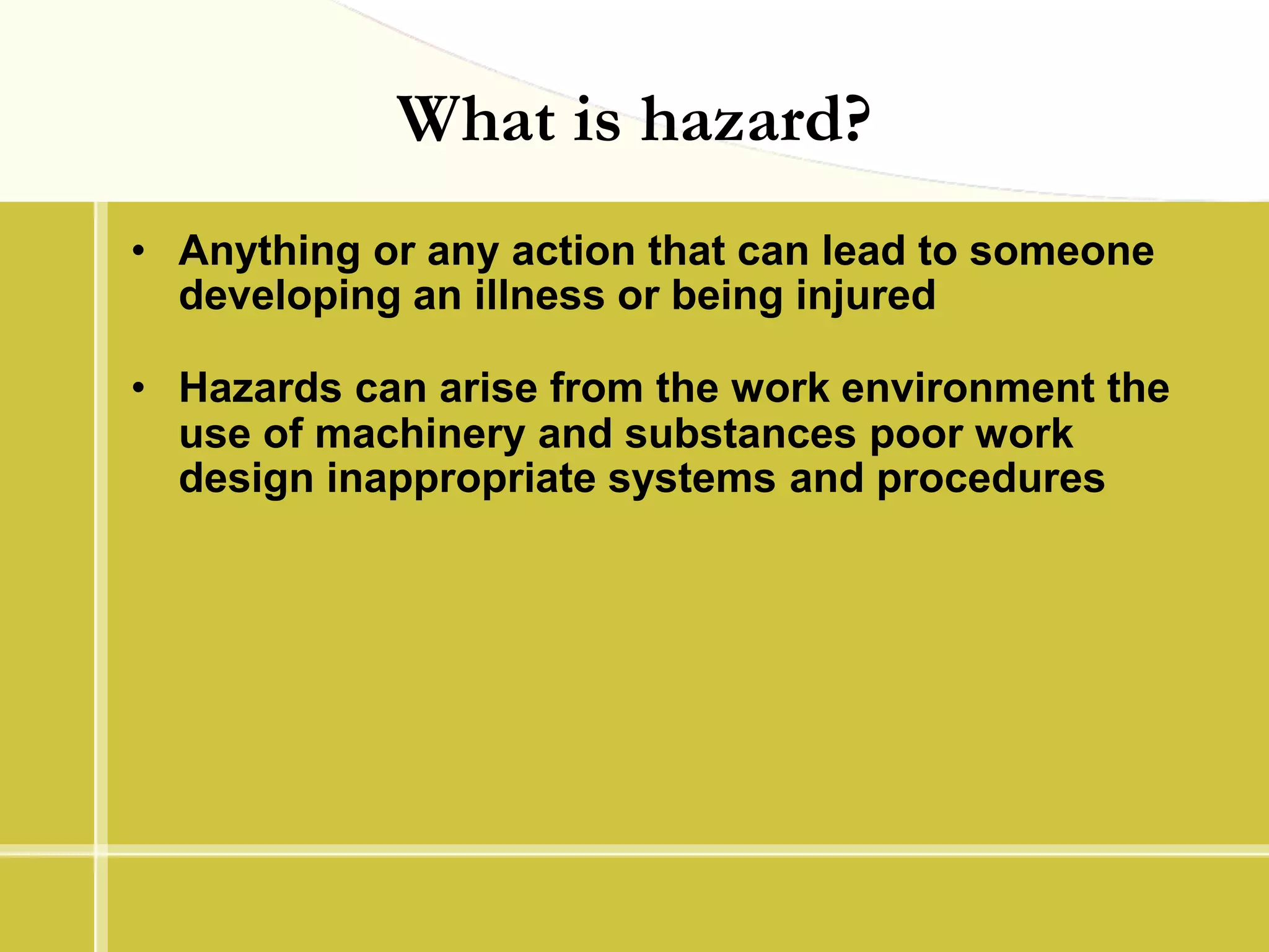 Basic Occupational, Safety and Health | PPT