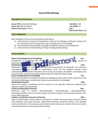 Bsc syllabus microbiology syllabus us TU(Kamal singh khadka) | PPTX