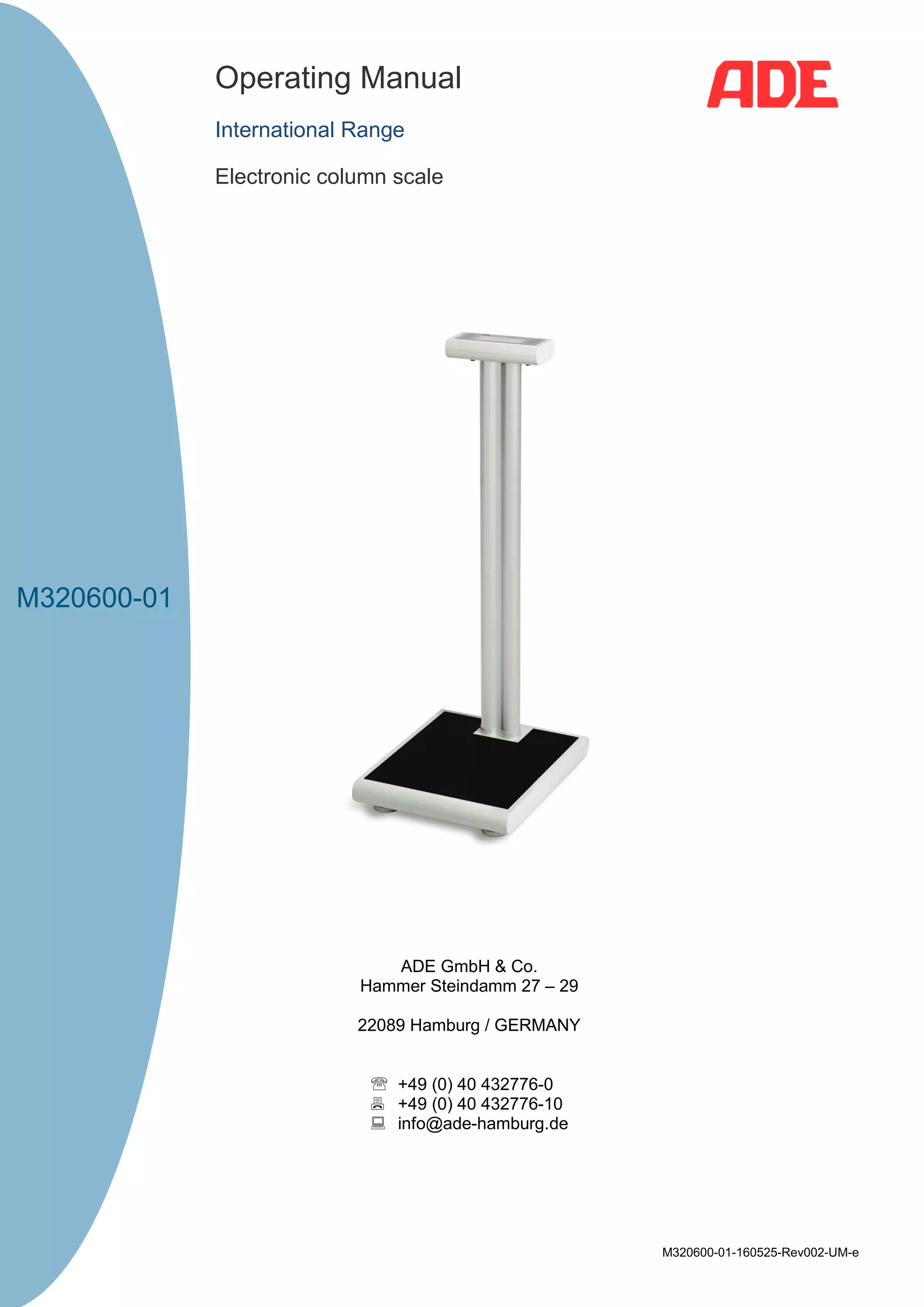 Báscula m320600 01 ade | PDF | Home Appliances | Home & Garden
