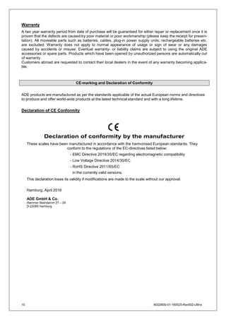 Báscula m320600 01 ade | PDF | Home Appliances | Home & Garden