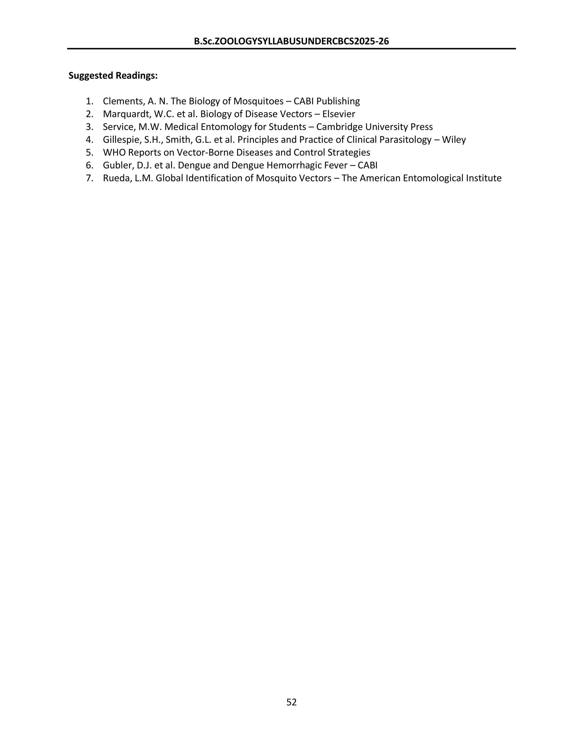 BSc Zoology UG CBCS Syllabus WEF AY 2025-26 | PDF