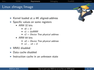 BSDCan 2015: How to Port BSD as a Xen on ARM Guest | PDF