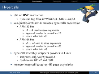BSDCan 2015: How to Port BSD as a Xen on ARM Guest | PDF