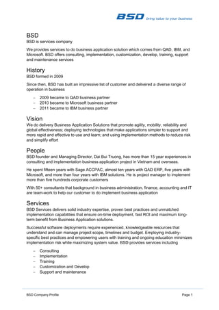 BSD Solutions | PDF