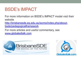 BSDE's impact model, as summarised by globaledtalk.com | Undergraduate ...