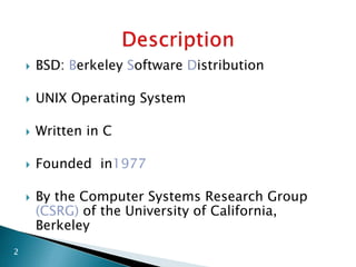 Bsd presentation | PPTX