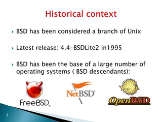 Bsd presentation | PPTX | Operating Systems | Computer Software and ...
