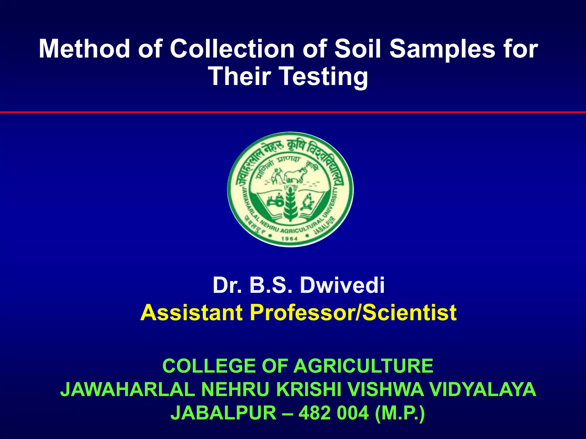 Method of Collection of Soil Samples for Their Testing | PDF