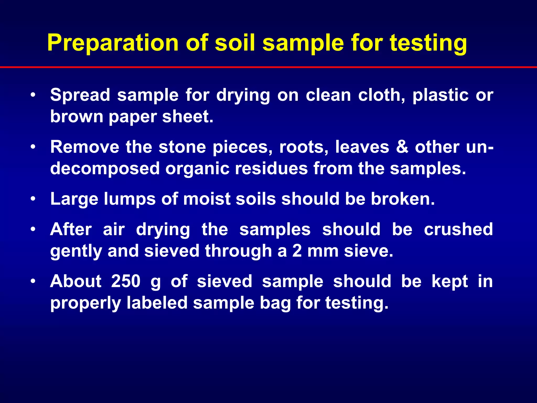 Method of Collection of Soil Samples for Their Testing | PDF