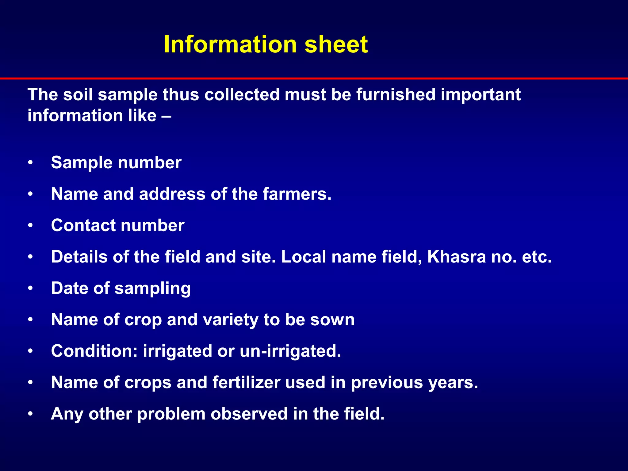 Method of Collection of Soil Samples for Their Testing | PDF