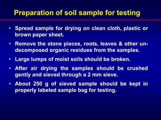 Method of Collection of Soil Samples for Their Testing | PDF