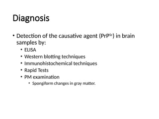 Bovine Spongiform Encephalopathy in Cattle | PPT