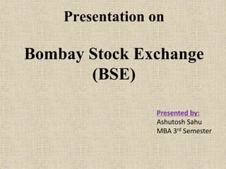 BSE MEANING REGULATION BOMBAY STOCK EXCHANGE | PDF