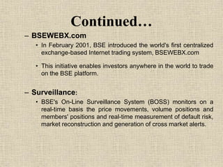 BSE MEANING REGULATION BOMBAY STOCK EXCHANGE | PDF