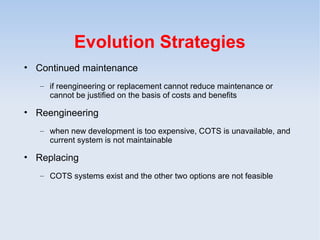 Bse 3105 lecture 3-software evolution planning | PPT