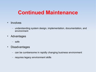 Bse 3105 lecture 3-software evolution planning | PPT