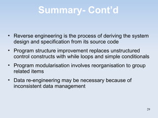 Bse 3105 lecture 4-software re-engineering | PPT