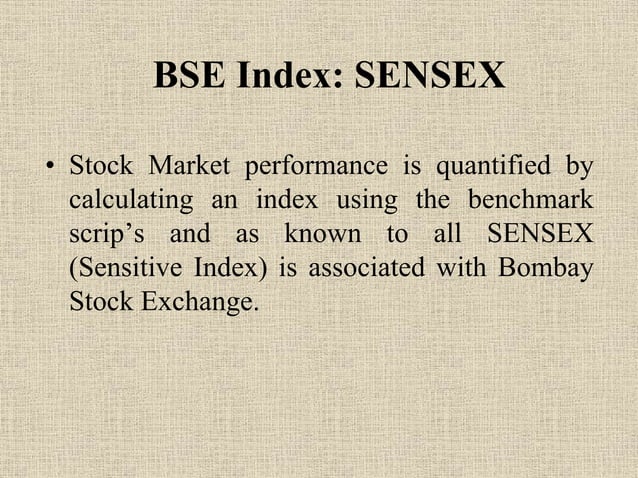 Bombay Stock Exchange | PPTX | Stocks and Bonds | Personal Investing