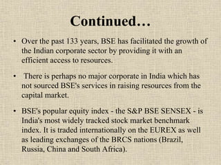 Bombay Stock Exchange | PPTX