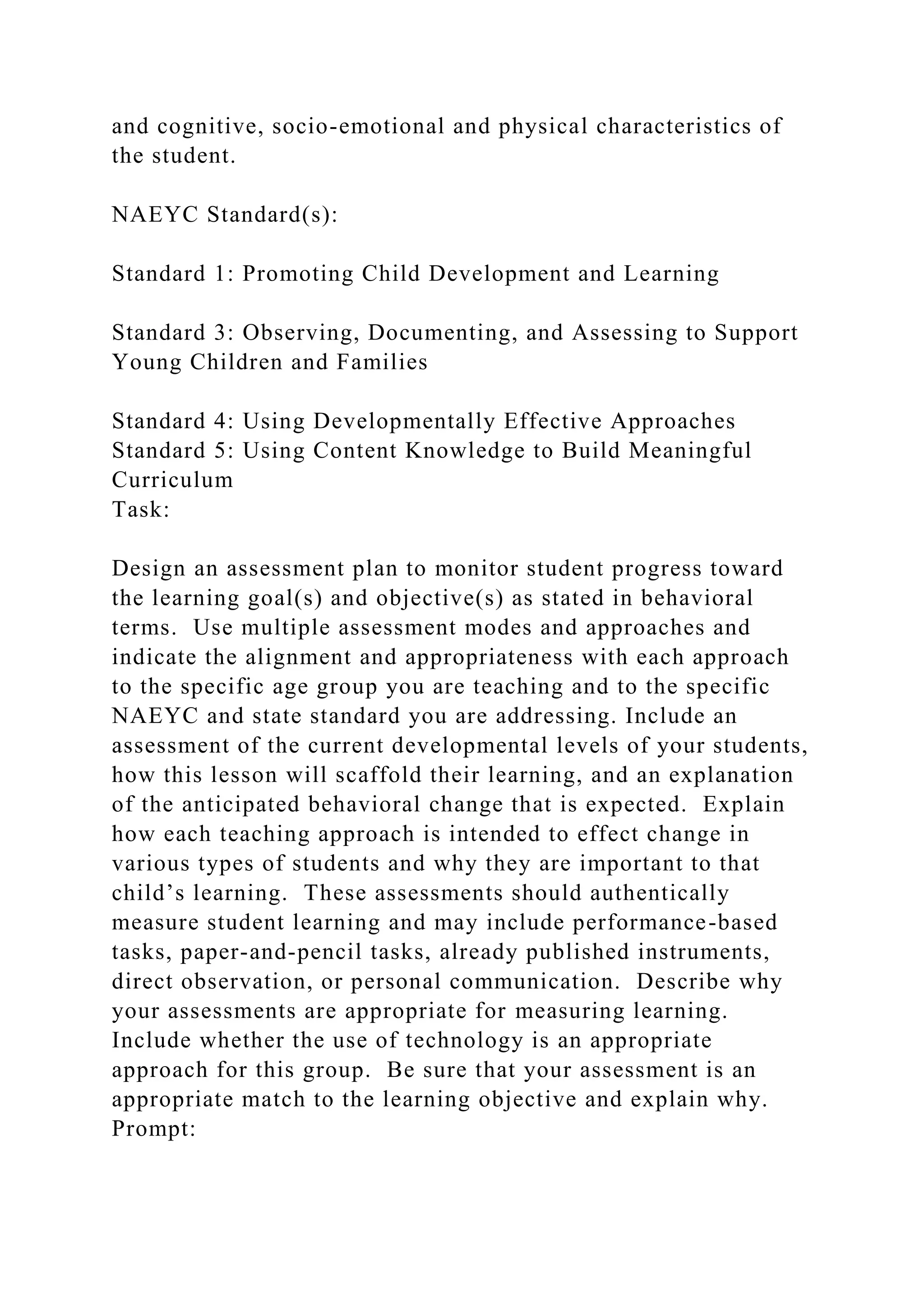 BSEDEarly Childhood Teacher Work SamplePerformance Prompt.docx