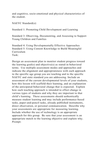 BSEDEarly Childhood Teacher Work SamplePerformance Prompt.docx