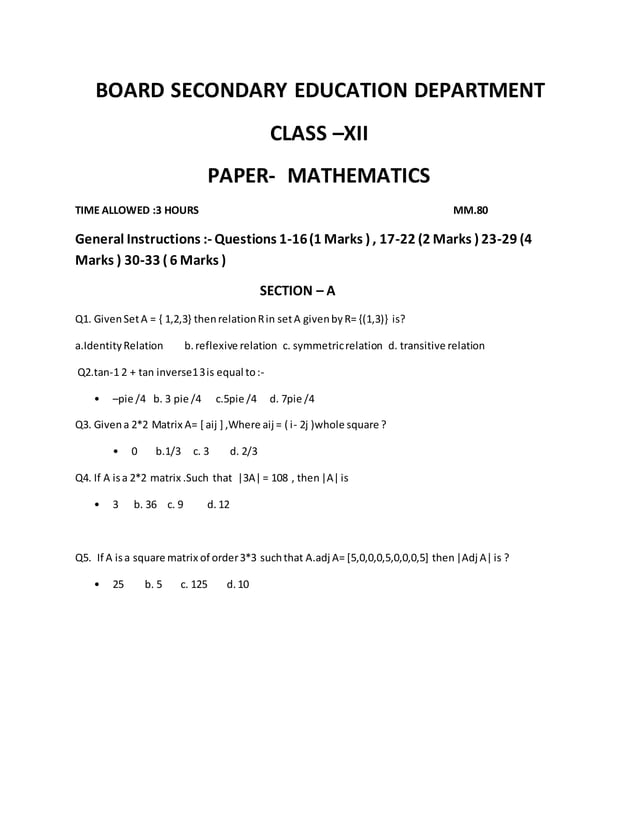CLASS+2 BOARD PAPER 2021 | PDF